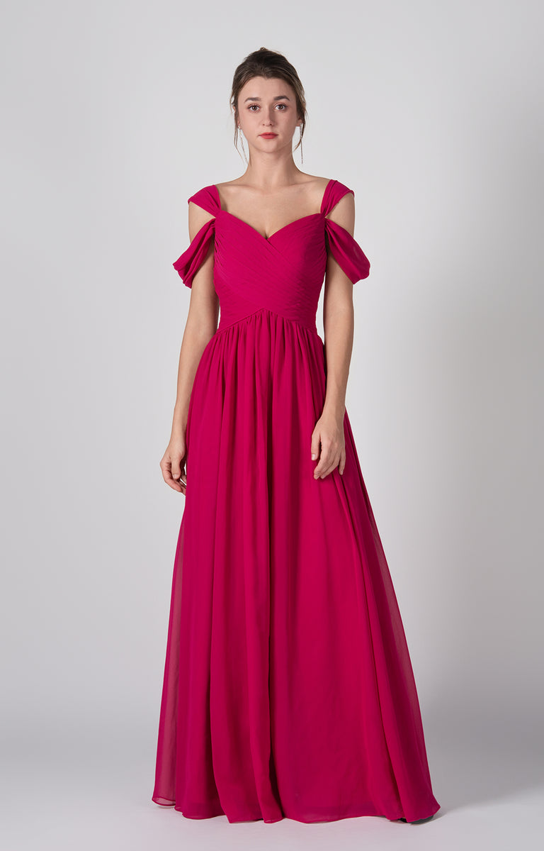 Drop Shoulder Pleated Chiffon Lace-up Dresses – Alizeal